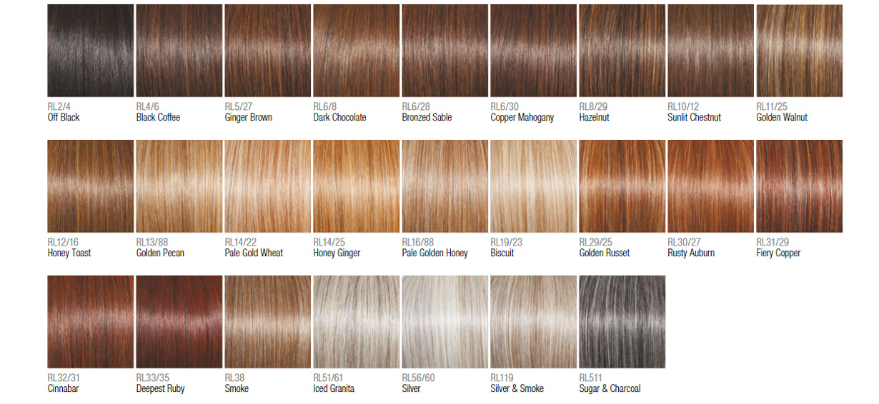 Raquel Welch Wig Colors Color Charts LA Wig Company